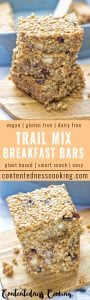 Trail Mix Breakfast Bars - Contentedness Cooking