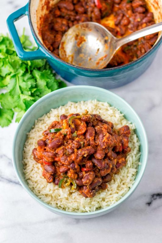 Chili Beans Recipe [one pot, vegan] - Contentedness Cooking