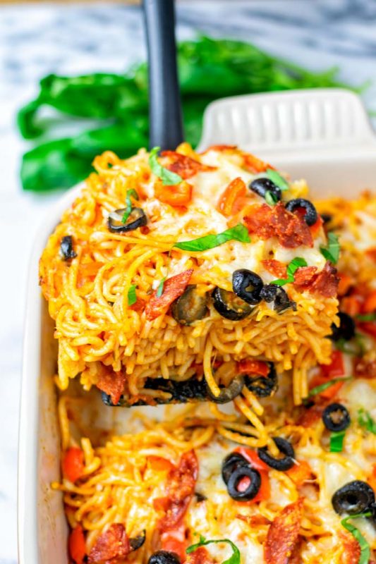 Pizza Spaghetti [vegan, easy] - Contentedness Cooking