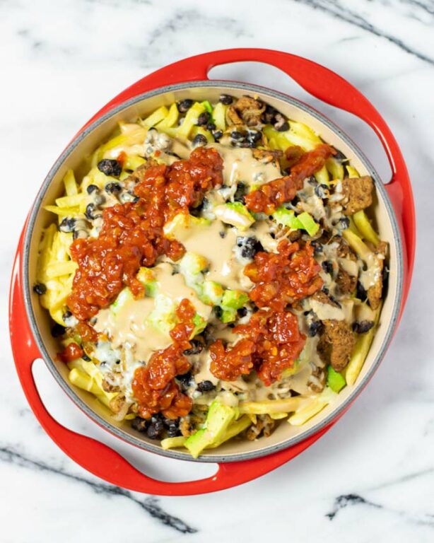 Loaded Fries [vegan, easy] - Contentedness Cooking