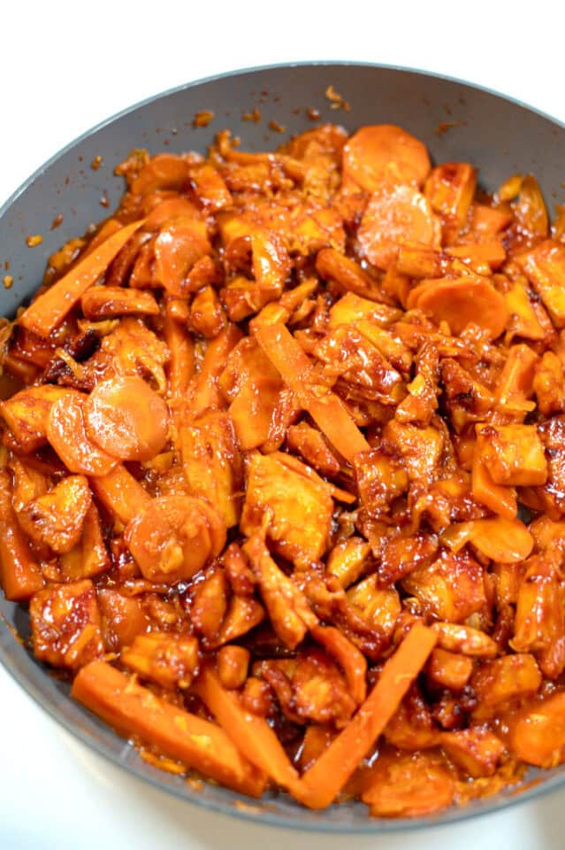Easy Dak Galbi Recipe with Spicy Korean Chicken - Contentedness Cooking