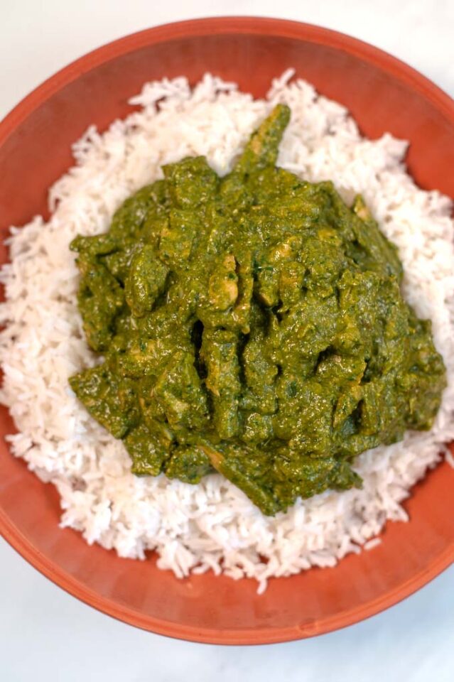 Quick Chicken Spinach Curry Recipe [vegan, easy] - Contentedness Cooking