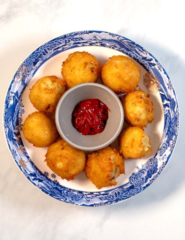 Puerto Rican Stuffed Potato Balls (Papas Rellenas) - Contentedness Cooking