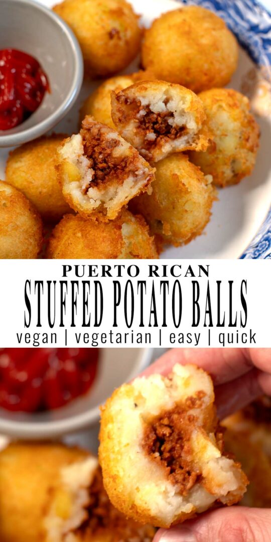 Puerto Rican Stuffed Potato Balls (Papas Rellenas) - Contentedness Cooking