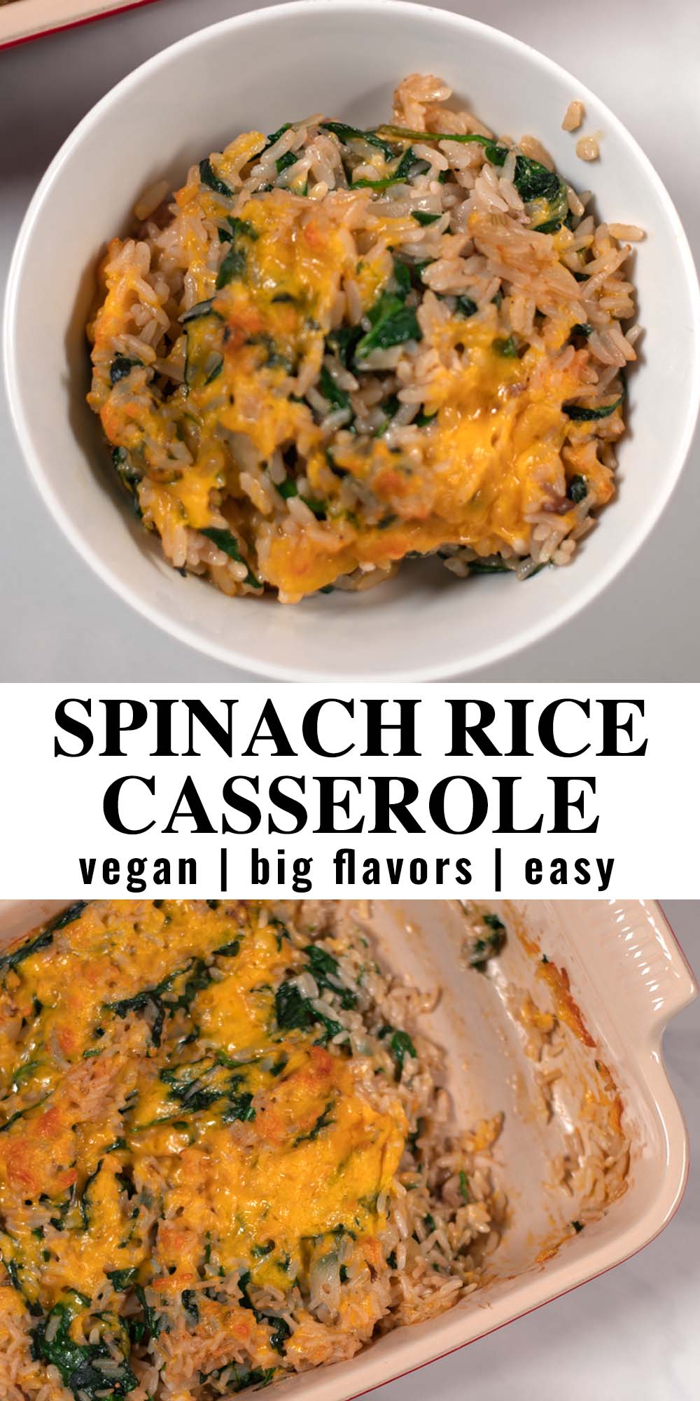 Easy Spinach Rice Casserole - Contentedness Cooking