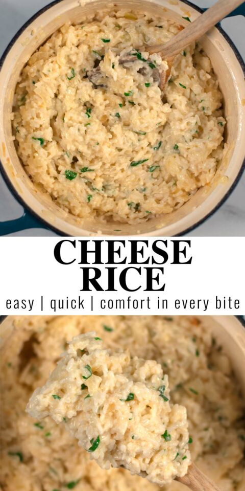 Easy Cheese Rice - Contentedness Cooking