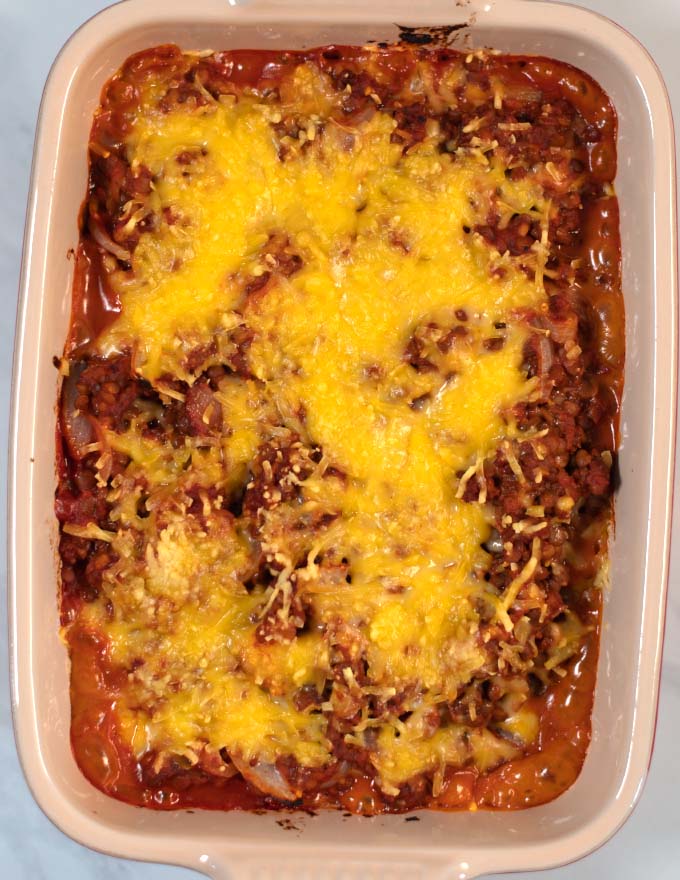 Easy Lentil Casserole - Contentedness Cooking