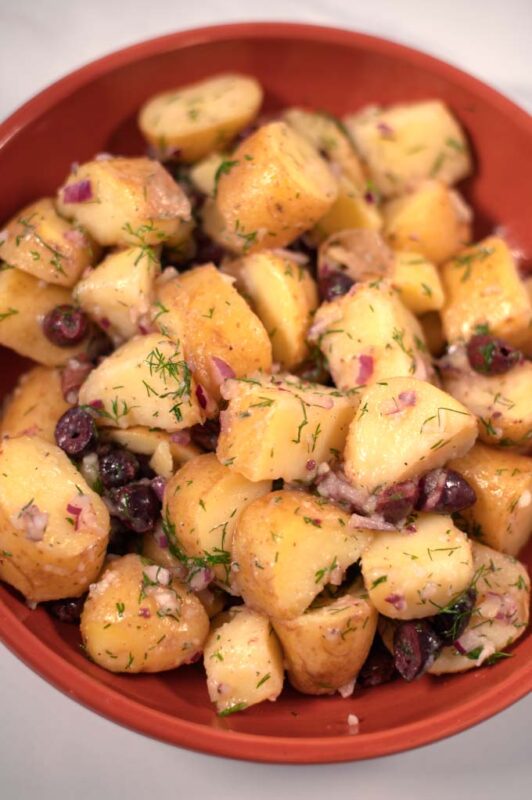 Greek Lemon Potato Salad - Contentedness Cooking