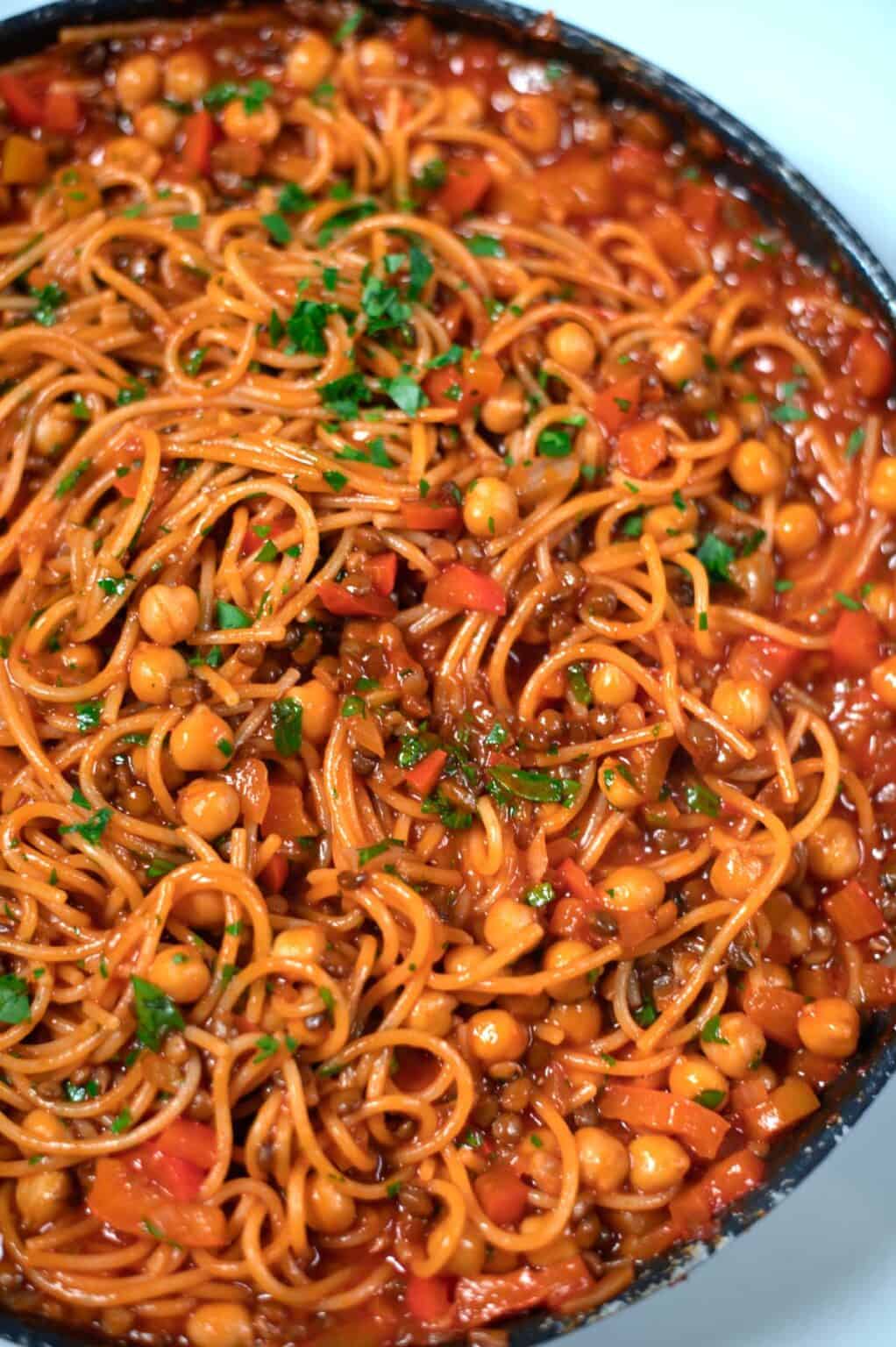 Dirty Spaghetti (Vegan, One Pan, 30 Minutes) - Contentedness Cooking
